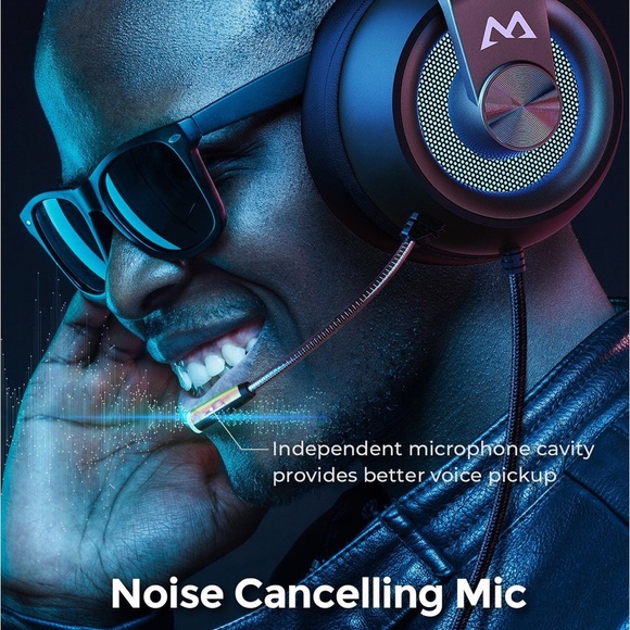 Mpow | Headphones | Mpow Universal Led Wired Gaming Suspended Over Ear Headset Headphones W Mic ...